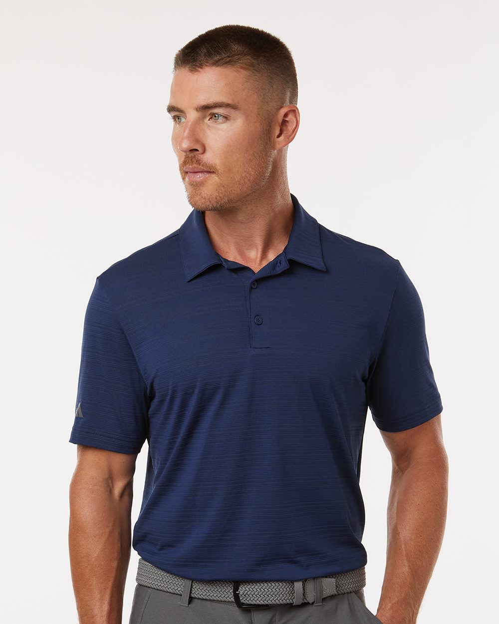 Adidas A704 - Men's Textured Stripe Polo