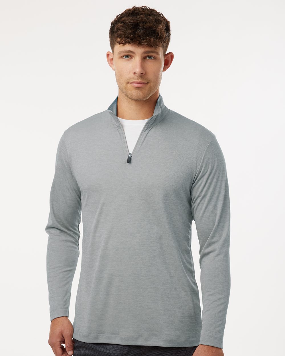 Image of AllPro - Performance Mélange Quarter-Zip Pullover - 4HM700