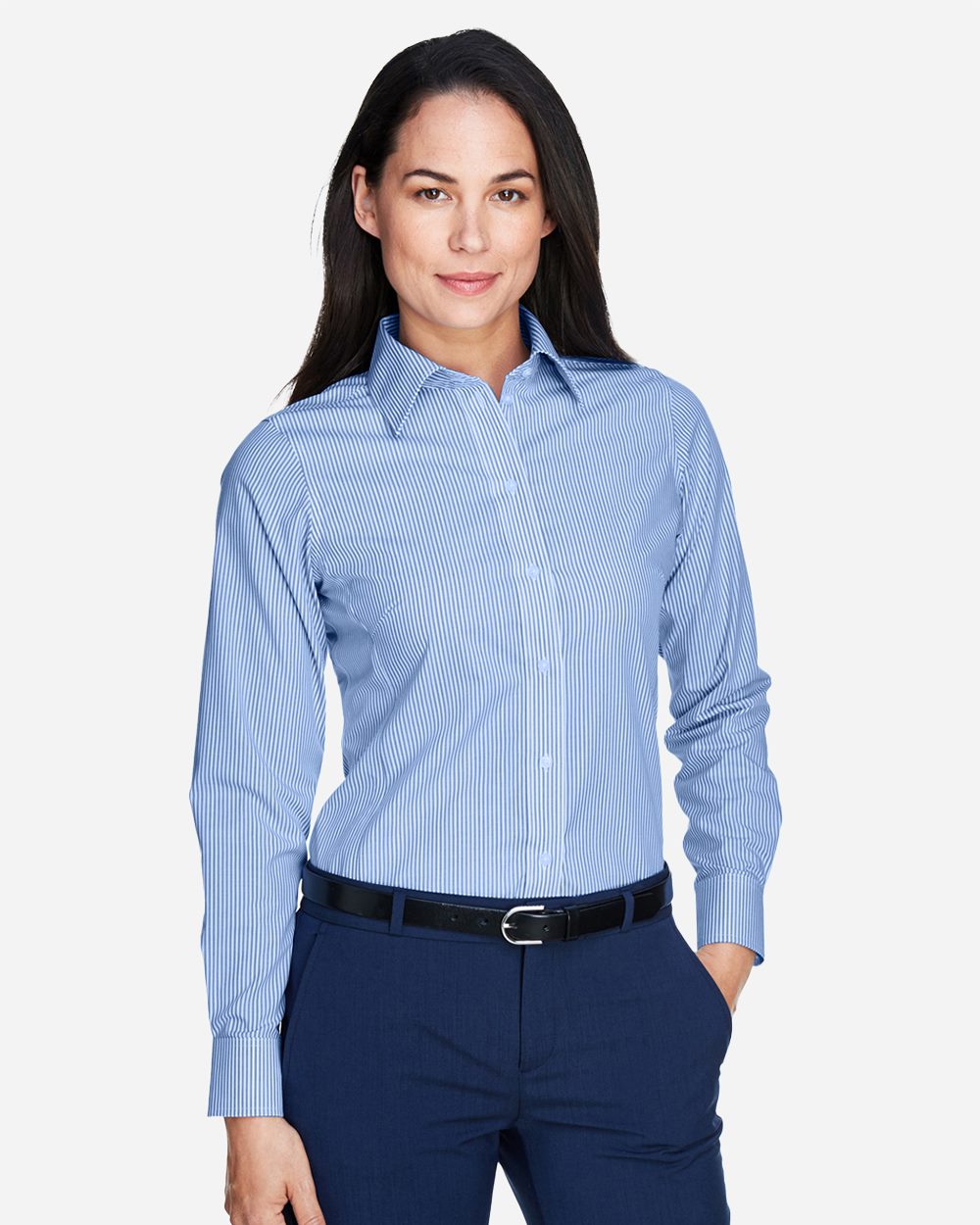 Devon & Jones D645W - Women's Crown Collection® Banker Stripe Woven ...