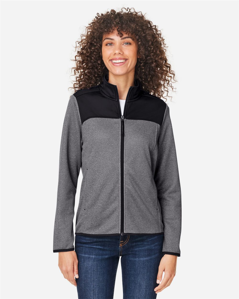 CORE365 CE74W - Women's Venture Heathered Stripe Hybrid Jacket