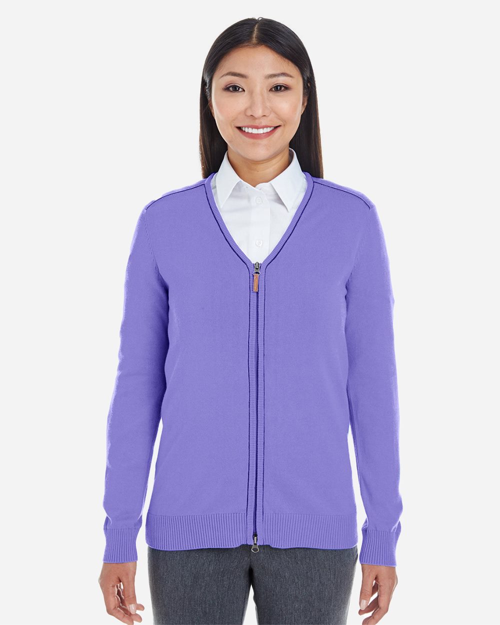 Devon & Jones DG478W - Women's Manchester Fully-Fashioned Full-Zip ...