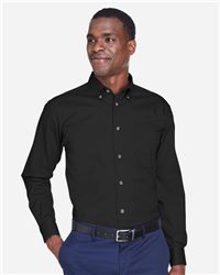 Harriton M500W - Women's Easy Blend™ Long Sleeve Twill Dress Shirt with ...