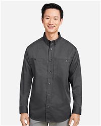 Harriton M500W - Women's Easy Blend™ Long Sleeve Twill Dress Shirt with ...