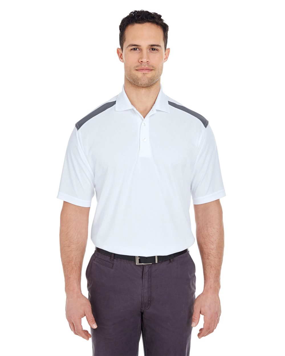 UltraClub 8215 - Cool & Dry Two-Tone Mesh Piqué Polo